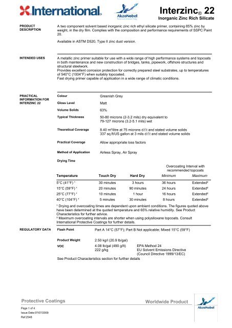 Interzinc® 22 - H & S Beschichtungssysteme