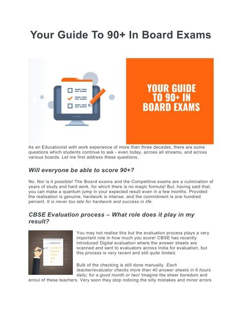 Your Guide To 90+ In Board Exams