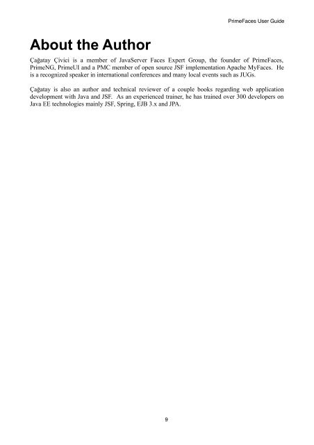 PrimeFaces User Guide 10 primefaces-user-guide-10