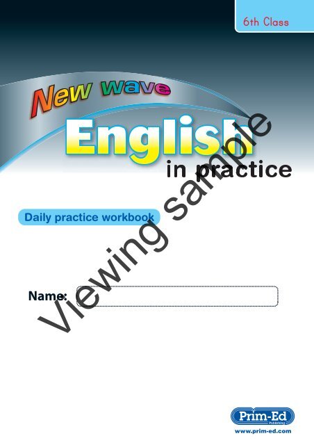 PR 6225UK New Wave English In Practice Year 6 Extension PR 6225UK New Wave English In Practice Year 6 Extension