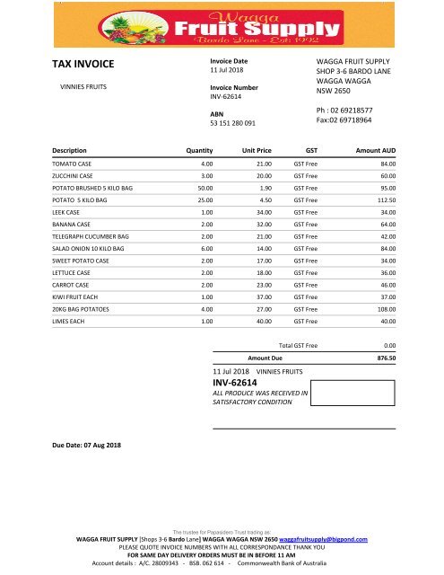 Invoice INV-62614