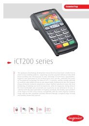 iSelf Series brochure: iUP 250 + iUR 250 + iUC 150 and ... - Ingenico