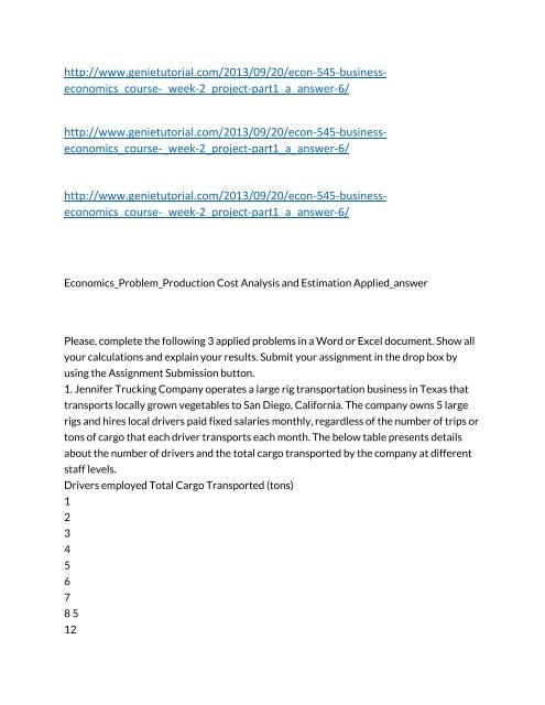 Economics_Problem_Production Cost Analysis and Estimation Applied SEO