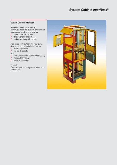 System Cabinet InterRack® - Intermas