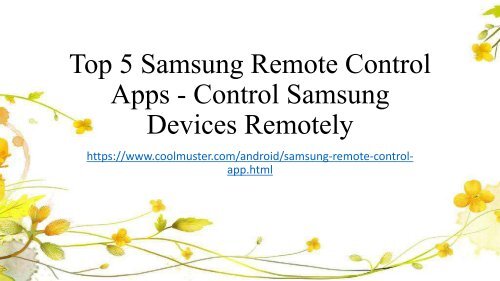 5 Best Samsung Remote Control Apps