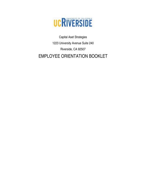 Employee Orientation Booklet draft