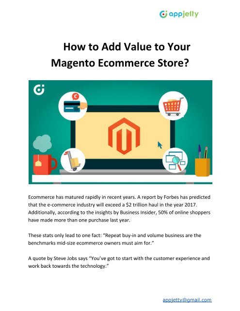 How to Add Value to Your Magento Ecommerce Store?
