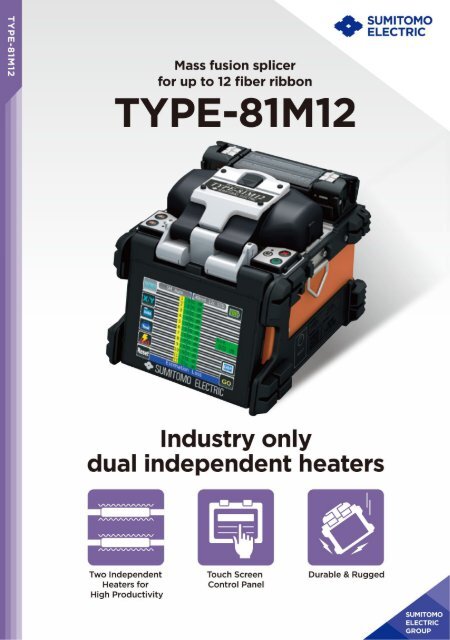 #No1 Ribbon Mass Fusion Splicer 81M12 - Sumitomo Fiber Optic Machine