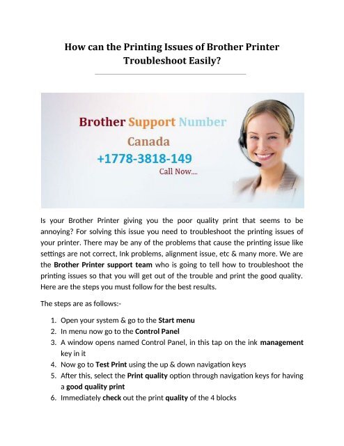 How the Printing Issues of Brother Printer can Troubleshoot Easily