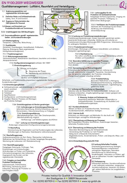 Wegweiser DIN EN 9100 (PDF) - IQI GmbH