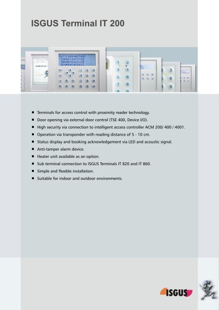 Technical Data IT 200 - isgus