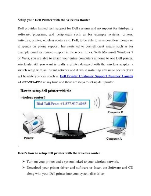 Setup your Dell Printer with the Wireless Router