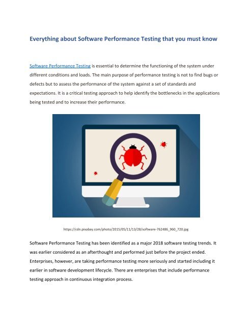 Everything about Software Performance Testing that you must know