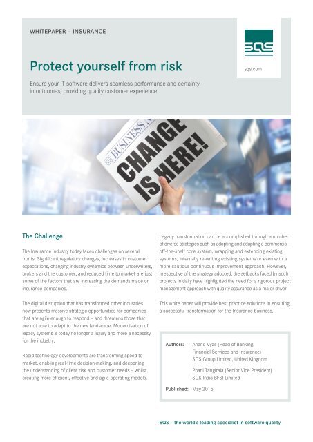 Sample Insurance White Paper