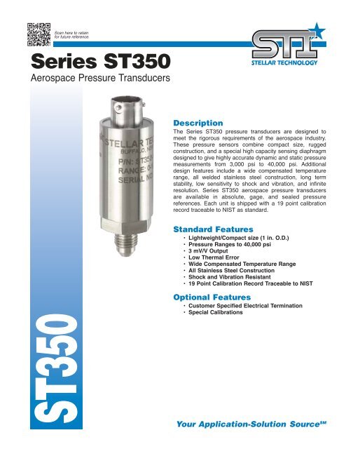 General Purpose Aerospace Transducers - Stellar Technology