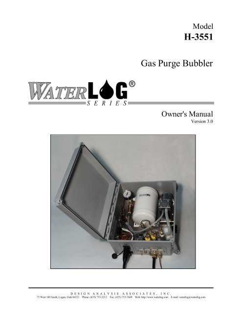 Gas Purge Bubbler H-3551 - WaterLOG