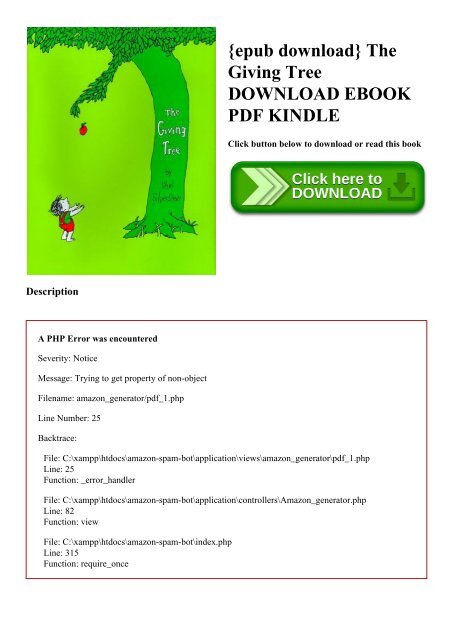 {epub download} The Giving Tree DOWNLOAD EBOOK PDF KINDLE