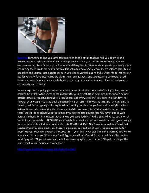 Keto Fire - How Can I Lose Weight Safely