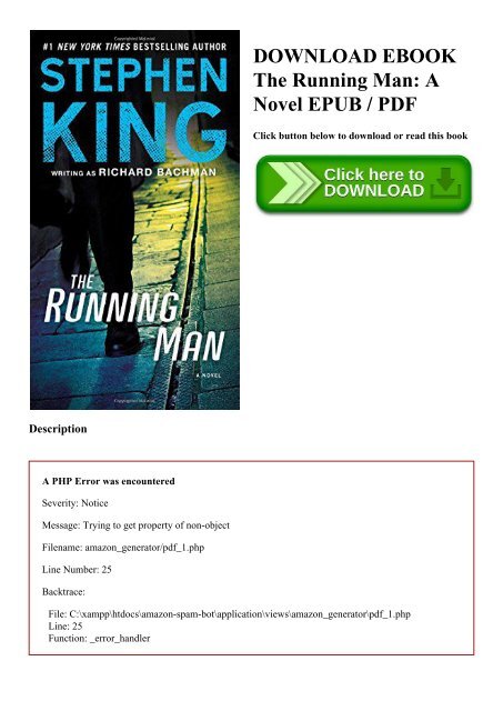 DOWNLOAD EBOOK The Running Man A Novel EPUB PDF
