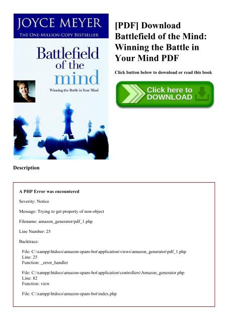 [PDF] Download Battlefield of the Mind Winning the Battle in Your Mind PDF