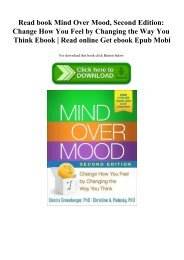 [PDF] Download Mind Over Mood Second Edition Change How You Feel by ...