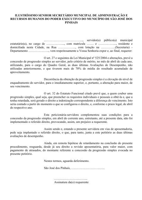formulário de requerimento administrativo
