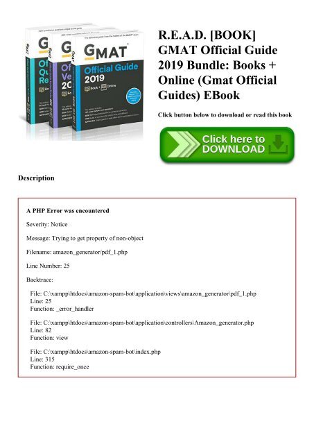 R.E.A.D. [BOOK] GMAT Official Guide 2019 Bundle Books + Online (Gmat ...