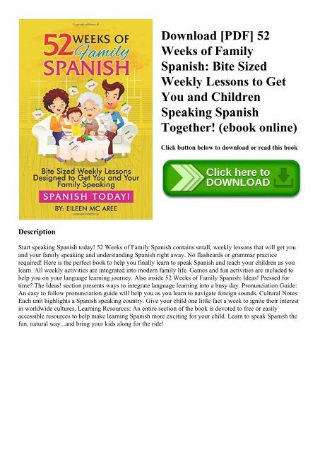 Download [PDF] 52 Weeks of Family Spanish Bite Sized Weekly Lessons to ...