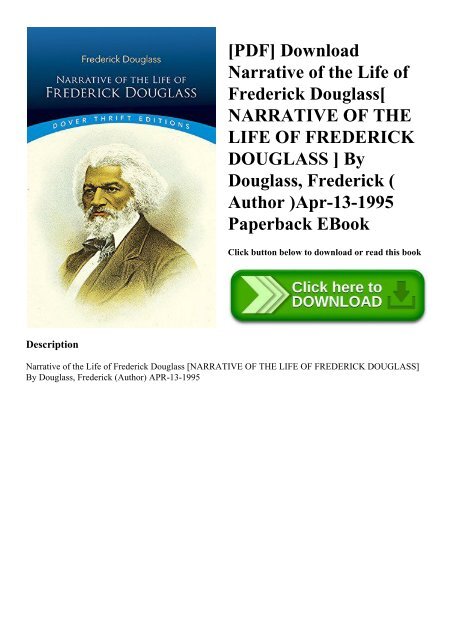 [PDF] Download Narrative of the Life of Frederick Douglass[ NARRATIVE ...