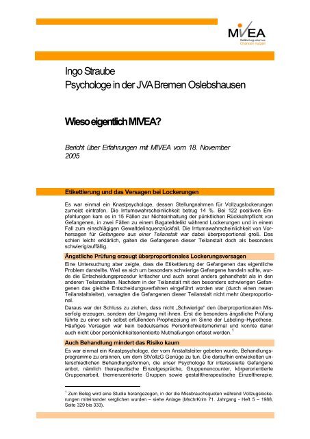 Wieso eigentlich MIVEA? - Uni Mainz