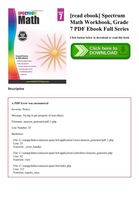 [read ebook] Spectrum Math Workbook Grade 7 PDF Ebook Full Series