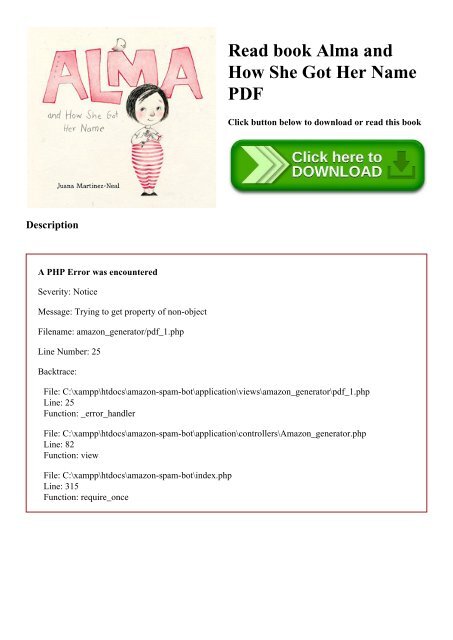 Read book Alma and How She Got Her Name PDF