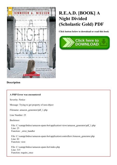 R.E.A.D. [BOOK] A Night Divided (Scholastic Gold) PDF