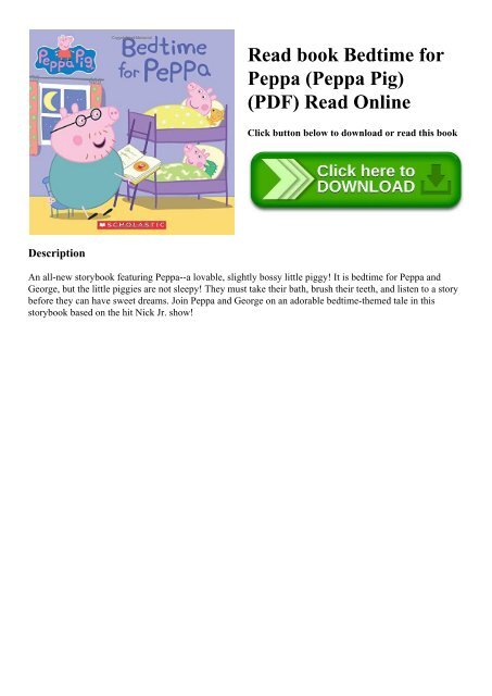 Read book Bedtime for Peppa (Peppa Pig) (PDF) Read Online