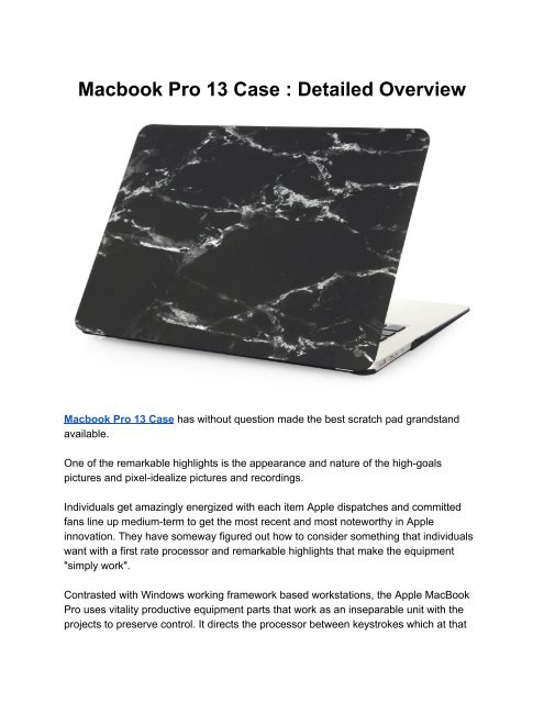 Macbook Pro 13 Case _ Detailed Overview