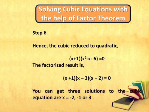Solving Cubic
