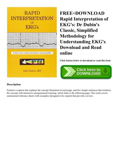 FREE~DOWNLOAD Rapid Interpretation of EKG's Dr Dubin's Classic ...
