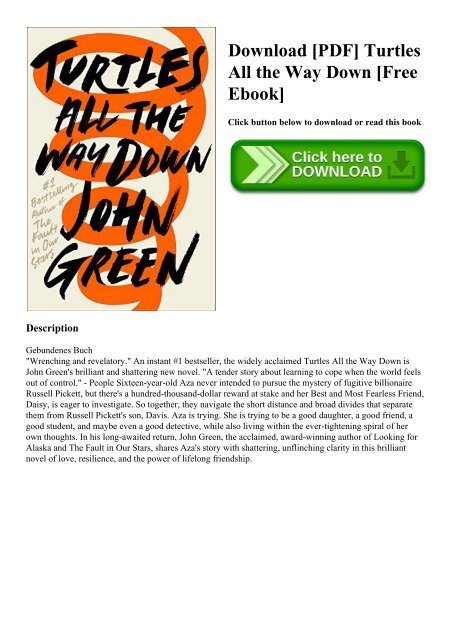 Download [PDF] Turtles All the Way Down [Free Ebook]