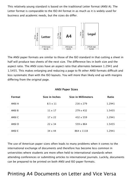 Paper Sizes And Formats The Difference Between A4 And Letter Get What