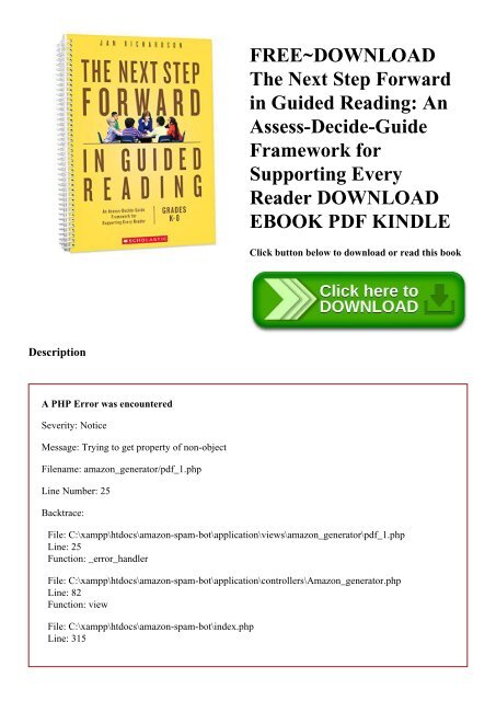 FREE~DOWNLOAD The Next Step Forward in Guided Reading An Assess-Decide ...