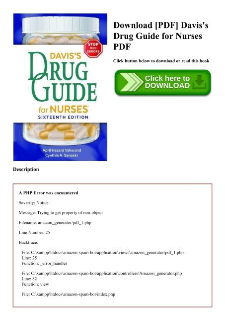 Download [PDF] Davis's Drug Guide for Nurses PDF