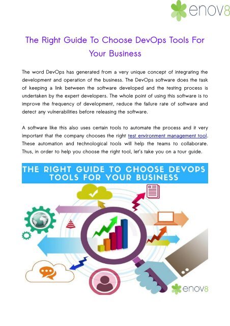 The Right Guide To Choose DevOps Tools For Your Business