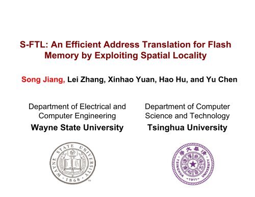 S-FTL: An Efficient Address Translation for Flash Memory by ...