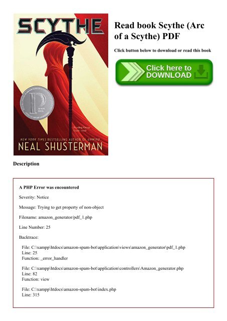 Read book Scythe (Arc of a Scythe) PDF