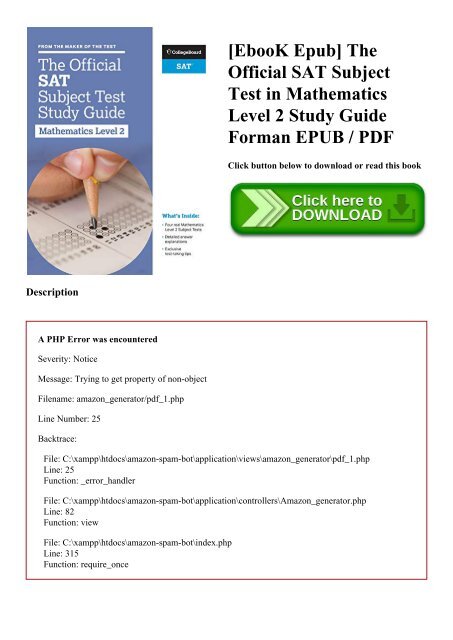 [EbooK Epub] The Official SAT Subject Test in Mathematics Level 2 Study ...
