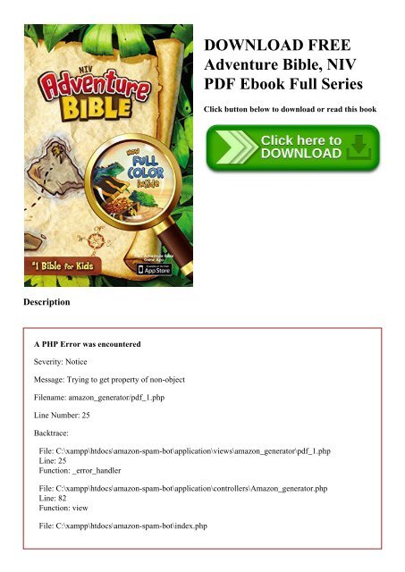 DOWNLOAD FREE Adventure Bible NIV PDF Ebook Full Series DOWNLOAD FREE Adventure Bible NIV PDF Ebook Full Series