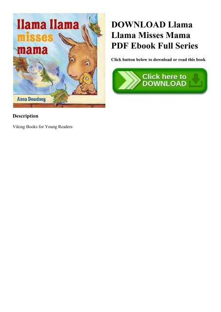 DOWNLOAD Llama Llama Misses Mama PDF Ebook Full Series