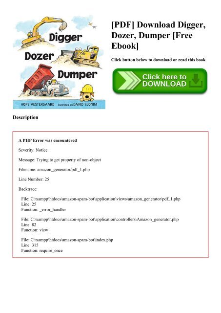 [PDF] Download Digger Dozer Dumper [Free Ebook]