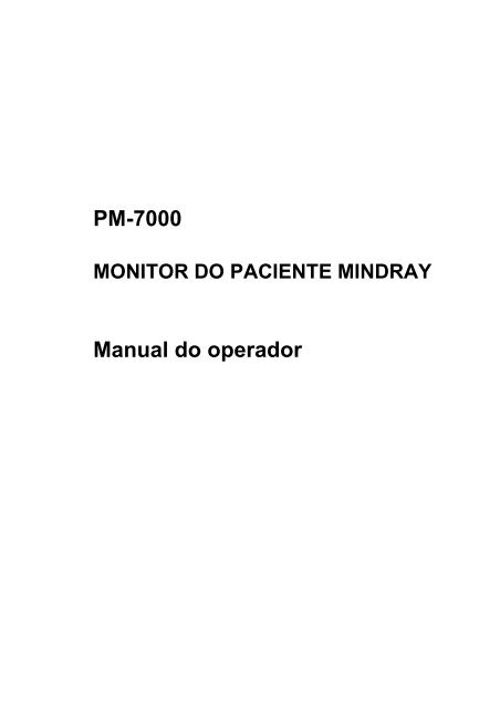 manual portugues mindray pm7000