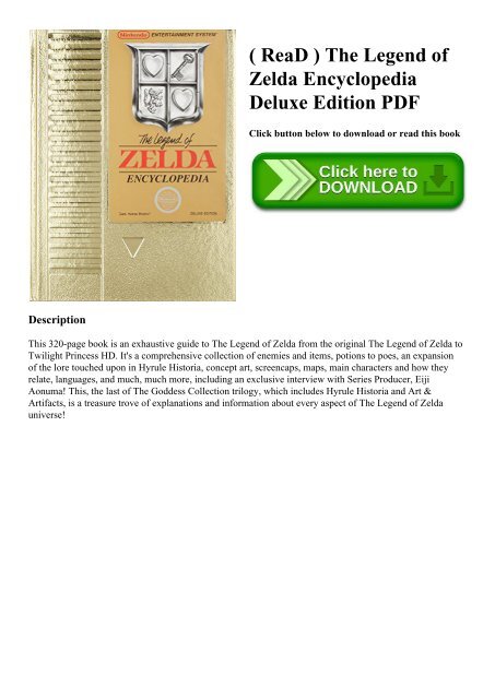 ( ReaD ) The Legend of Zelda Encyclopedia Deluxe Edition PDF